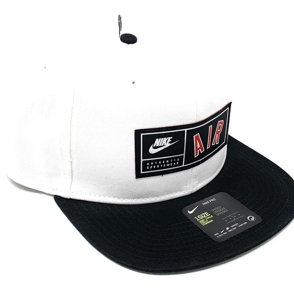 Nike | Accessories | Nike Air Pro Mens Hat White Black Snapback | Poshmark